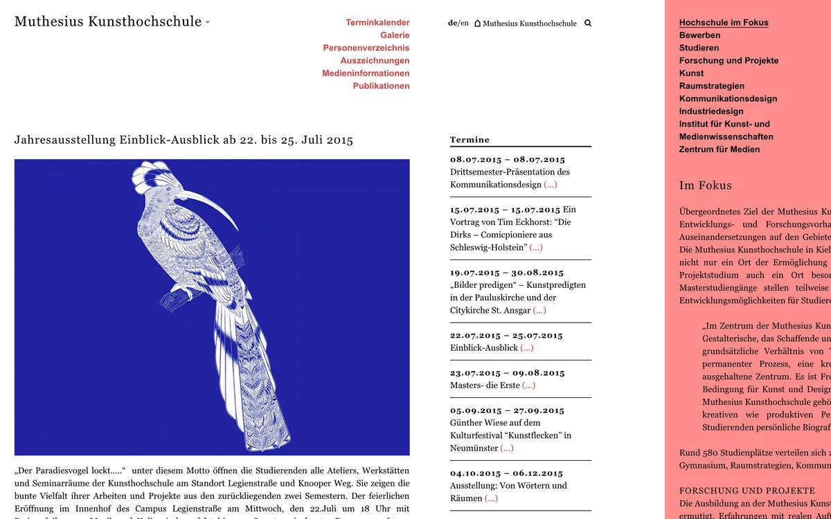 Muthesius Kunsthochschule — Httpster