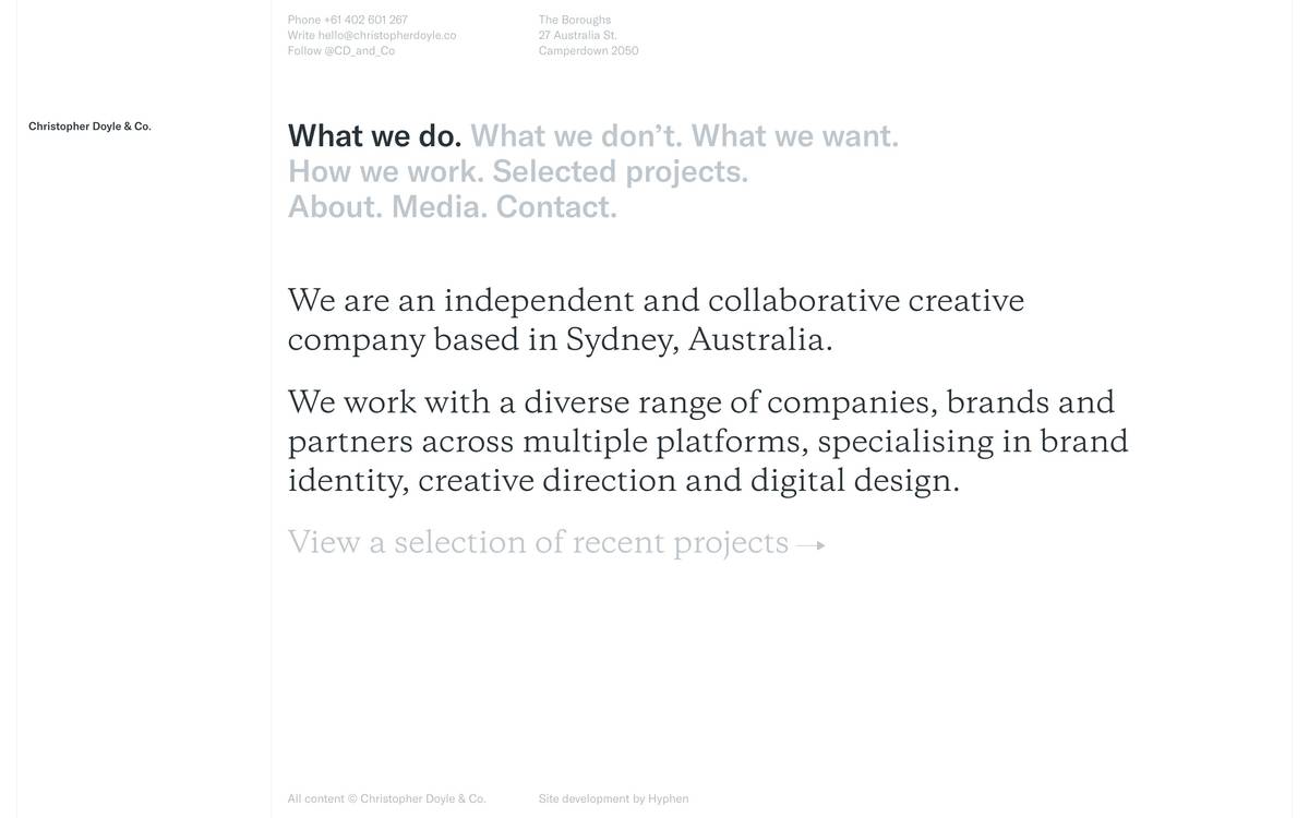 Christopher Doyle & Co — Httpster